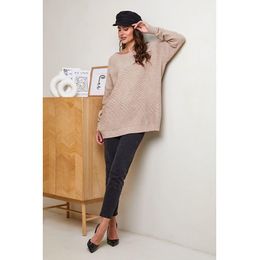 Soft Cashmere Pullover in Hellbraun - 77% | Gr&ouml;&szlig;e 34/36 | Damen-pullover-cardigans
