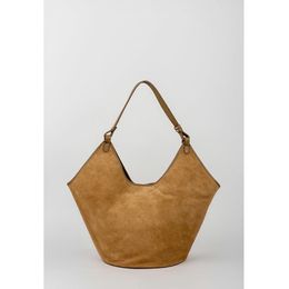 maison h&eacute;ritage PARIS Leder-Shopper "Cedro" in Hellbraun - (B)52 x (H)36 x (T)21 cm - 74% | Damen-taschen