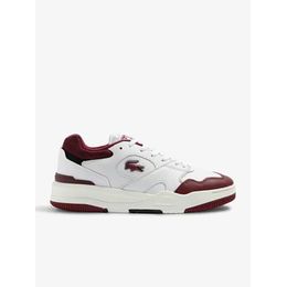 Lacoste Leder-Sneakers "Lineshot 223 2 Sma" in Wei&szlig;/ Rot - 57% | Gr&ouml;&szlig;e 43 | Herrensneakers