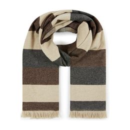Lanerossi Wollschal mit Kaschmiranteil "Vincent" in Braun/ Beige - (L)200 x (B)60 cm - 48% | Damen-schals-tuecher