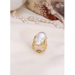 L'Atelier de Gaia Vergold. Ring mit Perle - 82% | Schmuck
