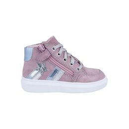 Richter Shoes Leder-Sneakers "Alessa" in Lila/ Hellblau - 55% | Gr&ouml;&szlig;e 35 | Kindersneakers