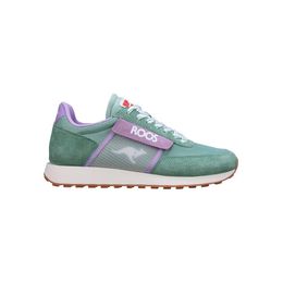 Kangaroos Leder-Sneakers "Flap" in Gr&uuml;n/ Lila - 66% | Gr&ouml;&szlig;e 41 | Kindersneakers