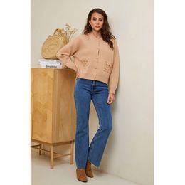 Soft Cashmere Cardigan in Hellbraun - 77% | Gr&ouml;&szlig;e 34/36 | Damen-pullover-cardigans