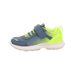 Superfit Leder-Sneakers "Rush" in Blau/ Gr&uuml;n - 36% | Gr&ouml;&szlig;e 27 | Kindersneakers
