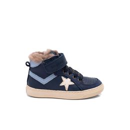 bisgaard Leder-Sneakers "Isak" in Blau - 44% | Gr&ouml;&szlig;e 39 | Kindersneakers