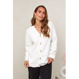 Soft Cashmere Cardigan in Creme - 76% | Gr&ouml;&szlig;e 34/36 | Damen-pullover-cardigans