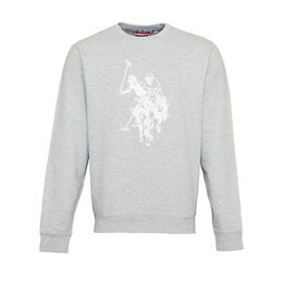 U.S. Polo Assn. Sweatshirt Herren Gr&ouml;&szlig;e L graumeliert / wei&szlig;
