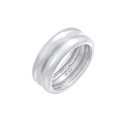 Elli Premium Ring 'Chunky' Damen Gr&ouml;&szlig;e 52 silber