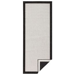 Hanse Home L&auml;ufer Twin, Creme, Schwarz, Kunststoff, Bord&uuml;re, rechteckig, 80x250 cm, Oeko-Tex&reg; Standard 100, f&uuml;r Fu&szlig;bodenheizung geeignet, beidseitig verwendbar, in verschiedenen Gr&ouml;&szlig;en erh&auml;ltlich, wasserabweisend, lichtunempfindlich, pflegeleicht, strapazierf&auml;hig, Teppiche & B&ouml;den, Teppiche, Teppichl&auml;ufer