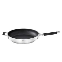 R&ouml;sle R&ouml;sle Bratpfanne Silence Pro, Schwarz, Edelstahl, Metall, 4,4 L, rund, breiter Sch&uuml;ttrand, antihaftbeschichtet, geschmacksneutral, Kochen, Pfannen, Bratpfannen