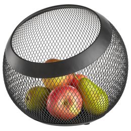 Justinus Obstkorb Life Style, Schwarz, Metall, rund, 23x20x23 cm, Essen & Trinken, Geschirr, Schalen & Sch&uuml;sseln, Obstschalen