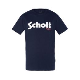 Schott NYC T-Shirt Herren Gr&ouml;&szlig;e XL dunkelblau / rot / wei&szlig;