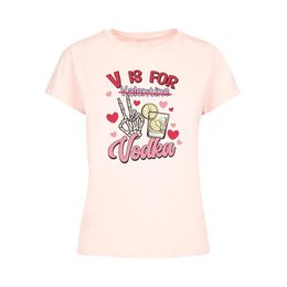 F4NT4STIC Shirt 'Anti Valentinstag V is for Vodka' female Pink size M