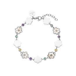 PURELEI Armband 'Flowering' Damen Gr&ouml;&szlig;e One Size blau / lila / silber / wei&szlig;
