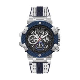 Guess Uhr ' CARBON ' Herren Gr&ouml;&szlig;e One Size navy / schwarz / silber / wei&szlig;