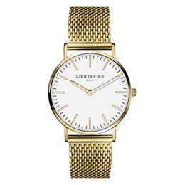 Liebeskind Berlin Uhr 'New Case' Damen Gr&ouml;&szlig;e One Size gold / wei&szlig;