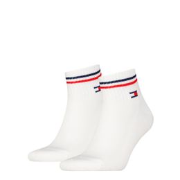 Tommy Hilfiger Damen Kurzsocken &raquo;TH UNI TJ QUARTER 2P ICONIC&laquo; 2 Paar, Half-Terry-Sohle f&uuml;r zus&auml;tzlichen Komfort wei&szlig; 43-46
