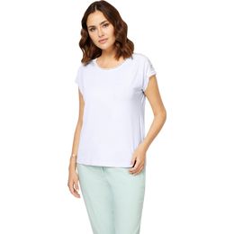 CR&Eacute;ATION L Damen Spitzenshirt in Stretch-Qualit&auml;t wei&szlig; Gr&ouml;&szlig;e 36