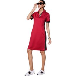 CR&Eacute;ATION L Damen Polokleid mit Modal (TENCEL) rot Gr&ouml;&szlig;e 38