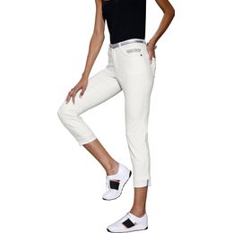 CR&Eacute;ATION L Damen Gerade Jeans mit Ziersteinchen wei&szlig; Gr&ouml;&szlig;e 48
