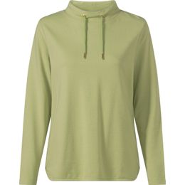 CR&Eacute;ATION L Damen Sweatshirt mit halsfernem Stehkragen lindgr&uuml;n Gr&ouml;&szlig;e 36