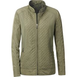 CR&Eacute;ATION L Damen Steppjacke mit verdeckten Rei&szlig;verschluss-Taschen khaki Gr&ouml;&szlig;e 50