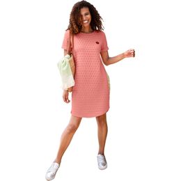 CR&Eacute;ATION L Damen Sommerkleid im Jacquard-Muster flamingo Gr&ouml;&szlig;e 52