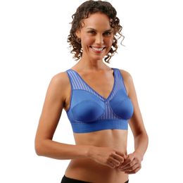w&auml;schepur Damen Sport-BH ohne B&uuml;gel mittelblau-bleu Gr&ouml;&szlig;e 110D