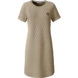 CR&Eacute;ATION L Damen Sommerkleid im Jacquard-Muster schlamm Gr&ouml;&szlig;e 46