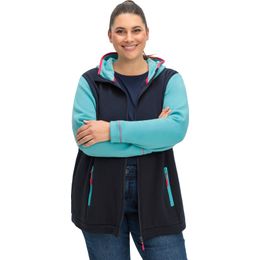 sheego Damen Funktionsjacke in atmungsaktiver Fleece-Qualit&auml;t tiefblau Gr&ouml;&szlig;e 48/50