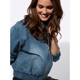 CR&Eacute;ATION L Damen Blouson in Denim-Qualit&auml;t blue-bleached Gr&ouml;&szlig;e 36