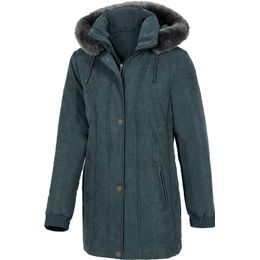 CR&Eacute;ATION L Damen Winterjacke mit Wiener N&auml;hten petrol Gr&ouml;&szlig;e 52