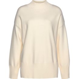 Lascana Damen Stehkragenpullover hellbeige Gr&ouml;&szlig;e 32/34