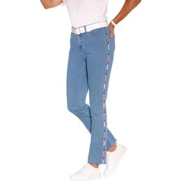 CR&Eacute;ATION L Damen Stretch-Jeans mit Stickerei seitlich blue-bleached Gr&ouml;&szlig;e 40