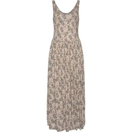 Vivance Damen Midikleid beige-bedruckt Gr&ouml;&szlig;e 34