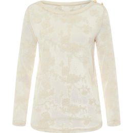 Heine Damen Longsleeve aus Spitze champagner Gr&ouml;&szlig;e 48