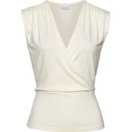 Lascana Damen Shirttop vanille Gr&ouml;&szlig;e 32/34