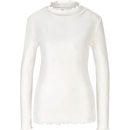 Heine Damen Langarmshirt mit Wellenkanten ecru Gr&ouml;&szlig;e 34
