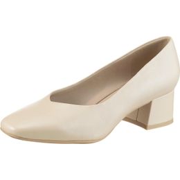 Caprice Damen Pumps mit Blockabsatz beige Gr&ouml;&szlig;e 41