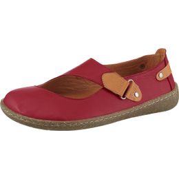 Gemini Damen Slipper aus Leder rot Gr&ouml;&szlig;e 36