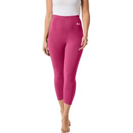 feel good Damen Leggings 3/4-lang fuchsia Gr&ouml;&szlig;e 40/42