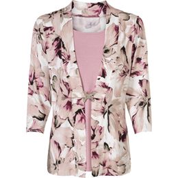 CR&Eacute;ATION L Damen 2-in-1-Shirt in Stretch-Qualit&auml;t hortensie-sesam-bedruckt Gr&ouml;&szlig;e 40