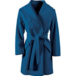 Heine Damen Wolljacke mit Schalkragen royalblau Gr&ouml;&szlig;e 48