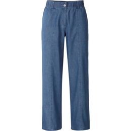CR&Eacute;ATION L Damen 7/8-Jeans mit Ziernaht vorne, weites Bein blue-stone-washed Gr&ouml;&szlig;e 40