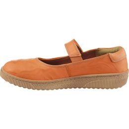 Damen Klettschuh mit Leder-Wechselfu&szlig;bett orange, Gr&ouml;&szlig;e 42