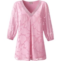 CR&Eacute;ATION L Damen Longbluse ros&eacute; Gr&ouml;&szlig;e 40