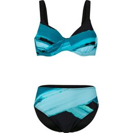 feel good Damen Bikini schwarz-t&uuml;rkis Gr&ouml;&szlig;e 48B