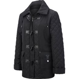 CR&Eacute;ATION L Damen Steppjacke mit aufgesetzten Pattentaschen schwarz Gr&ouml;&szlig;e 40