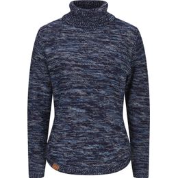 CR&Eacute;ATION L Damen Pullover mit Rollkragen marine-meliert Gr&ouml;&szlig;e 40